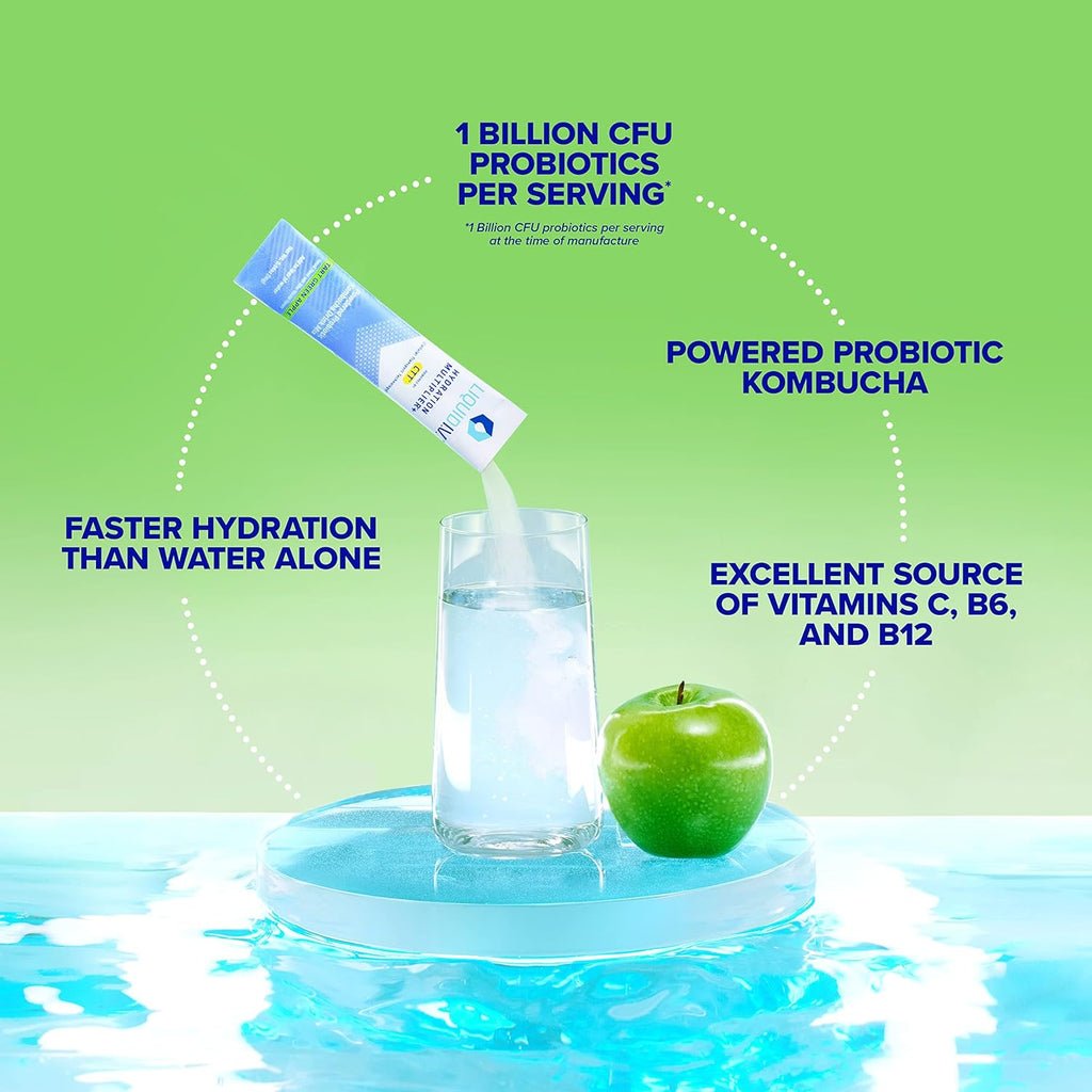 Liquid IV Hydration Multiplier + Powdered Probiotic Kombucha Drink Mix ...