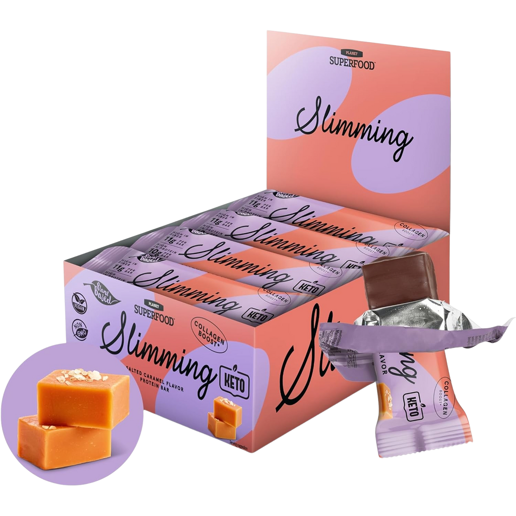 Planet Superfood Slimming Salted Caramel Protein Bar (12 CT) – Martie