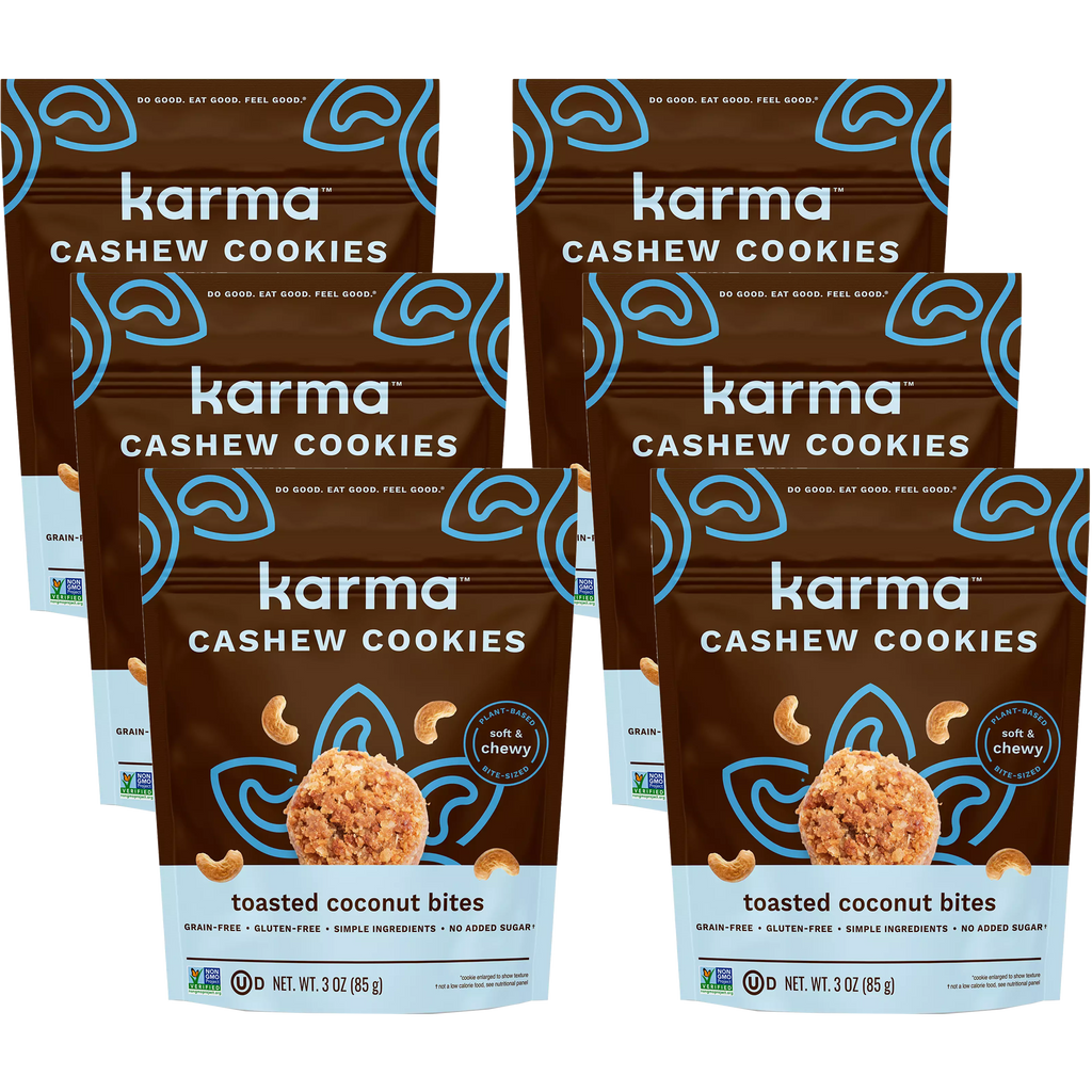 Karma Nuts Toasted Coconut Cashew Cookie Bites (6 Pack) – Martie