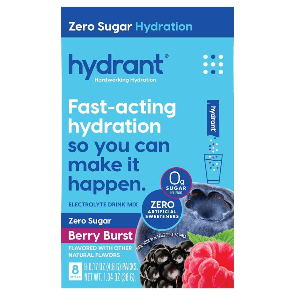 Hydrant Berry Burst Electrolyte Hydration Drink Mix Zero Sugar (8 CT ...