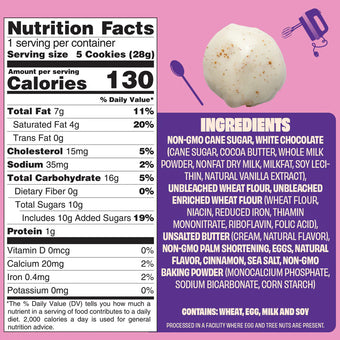 Tazzy White Chocolate Snickerdoodle Cookies Bites (6 Pack) – Martie