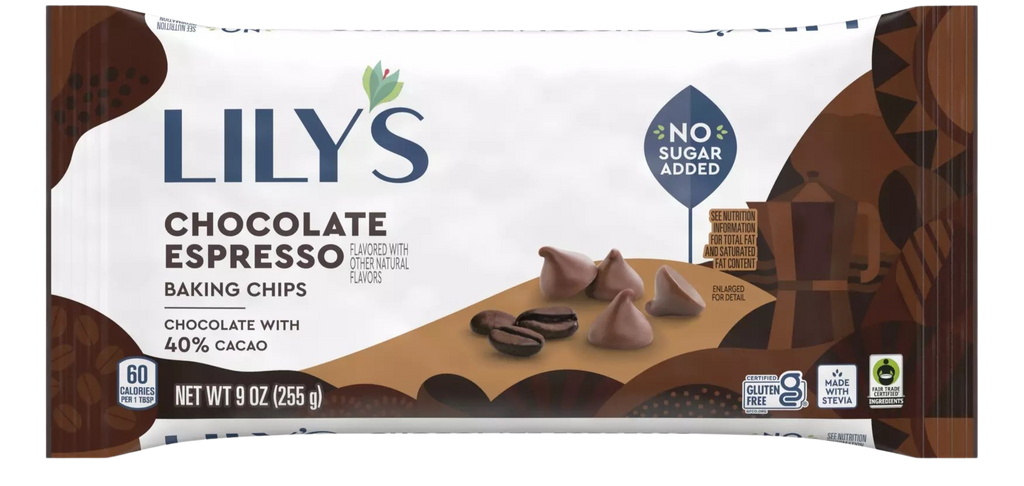 Lily's Chocolate Espresso Baking Chips No Sugar – Martie