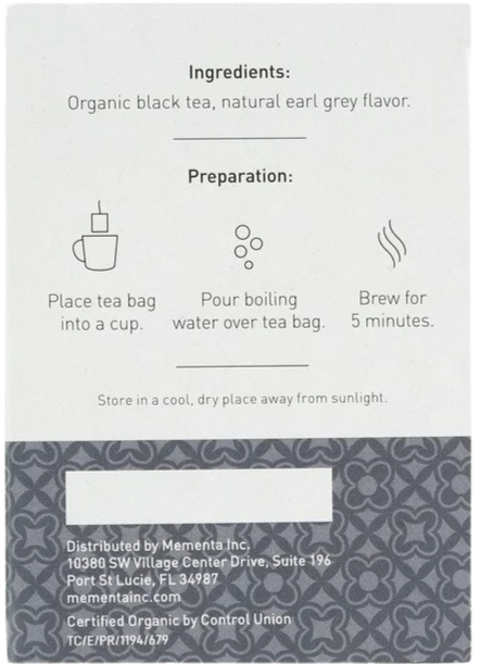 Mementa Organic Earl Grey Black Tea – Martie
