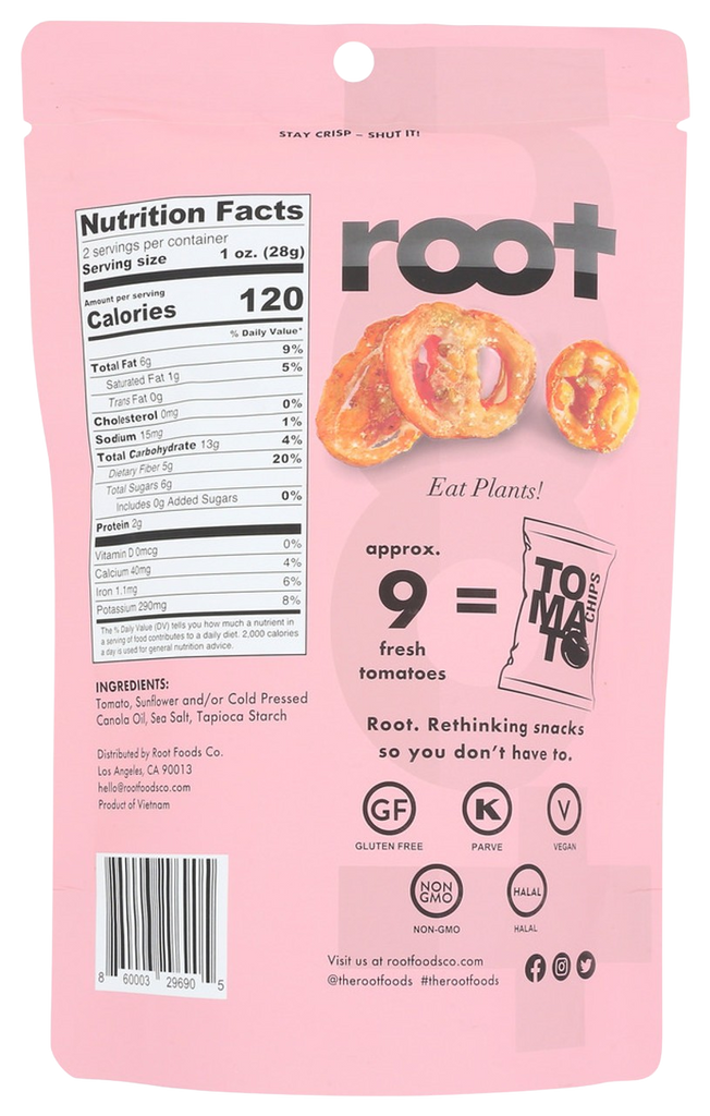 Root Foods Root Foods Tomato Chips - Sea Salt – Martie