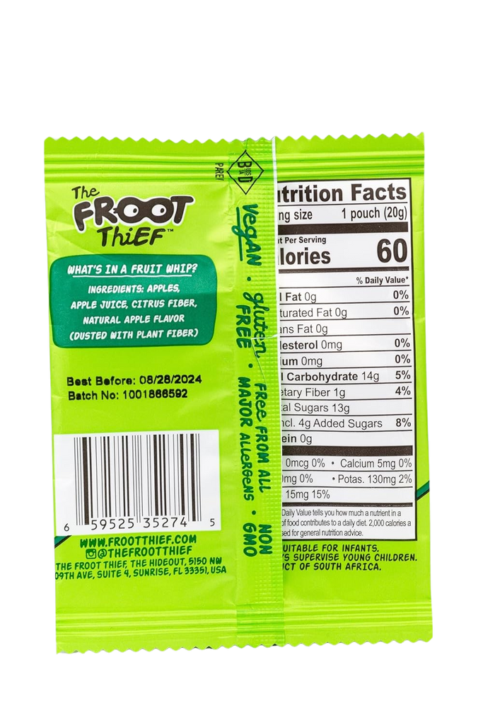 The Froot Thief Real Fruit Snacks Apple Whips (24 Pack) – Martie