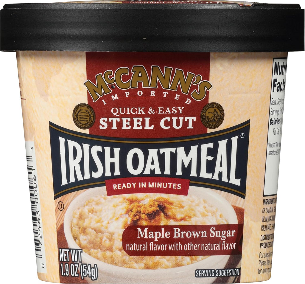 McCann's Quick & Easy Steel Cut Irish Oatmeal - Maple Brown Sugar (12 ...