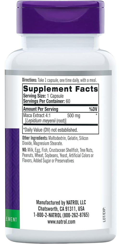 Natrol Maca Extract (60 Capsules) – Martie