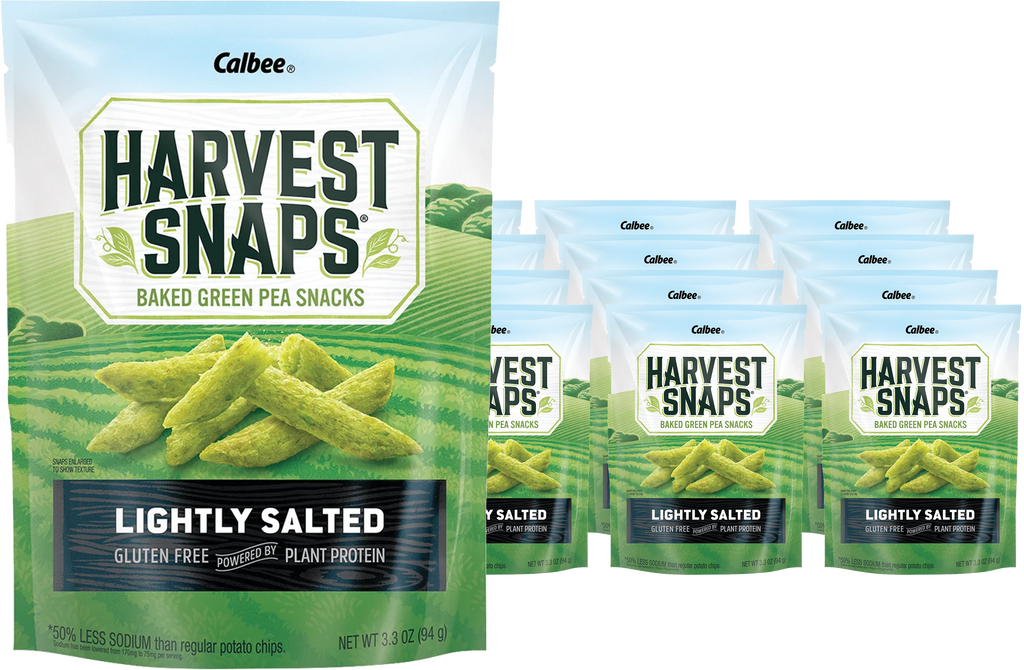 Harvest Snaps Lightly Salted Green Pea Snack Crisps (12 Pack) – Martie