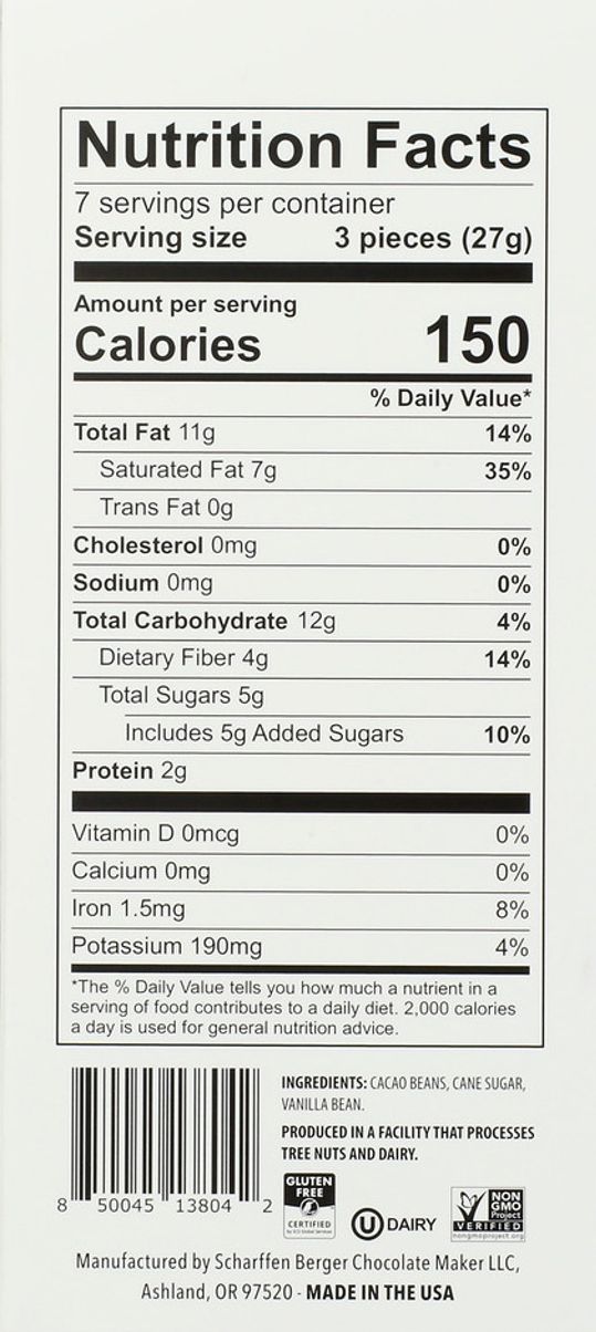 Scharffen Berger 82% Cacao Dark Chocolate Flats – Martie