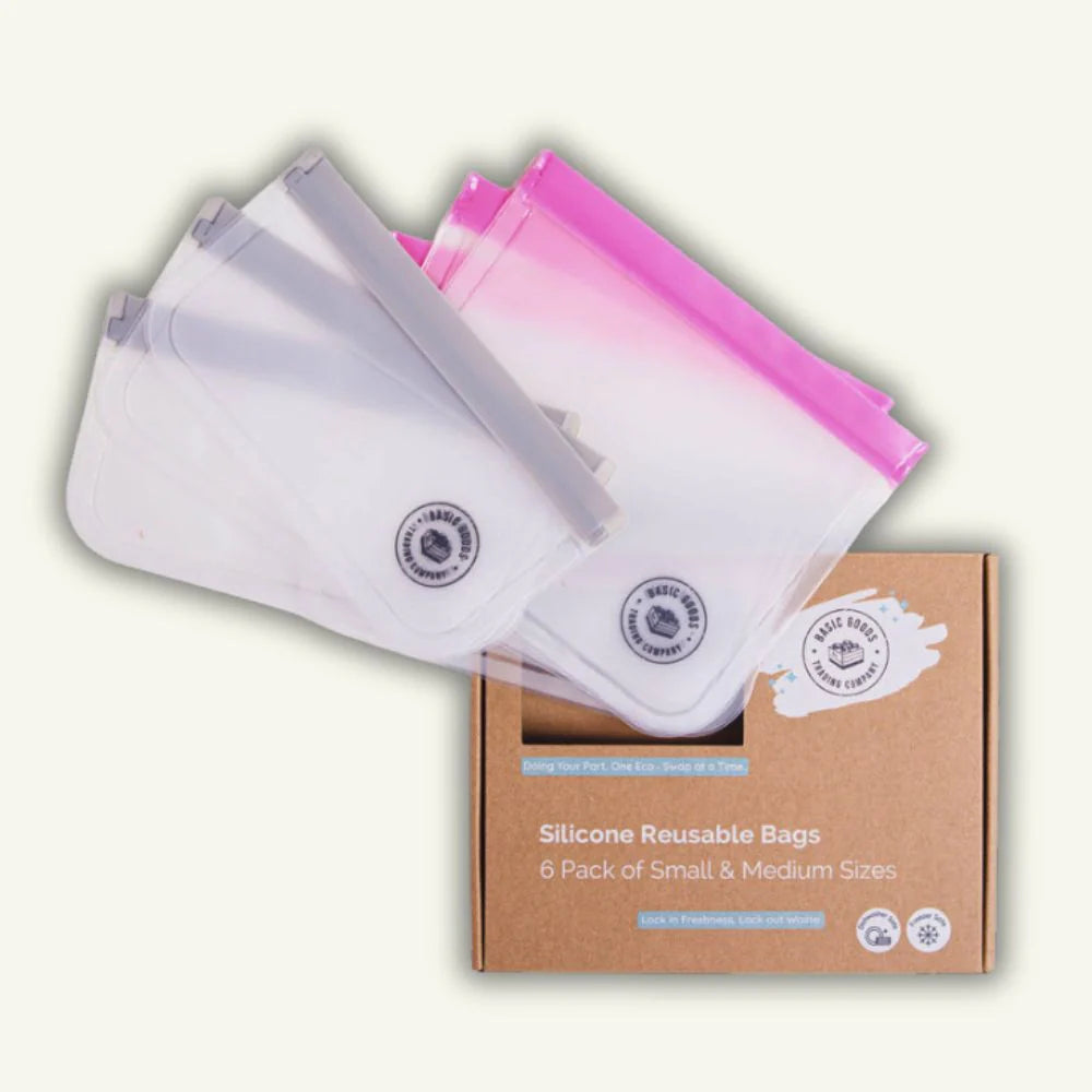 Basic Goods Silicone Reuseable Bags - 6 Piece – Martie