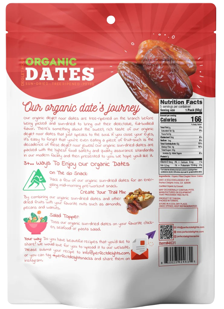 Perfect Delights Organic Dates Snack Packs (5 CT) – Martie