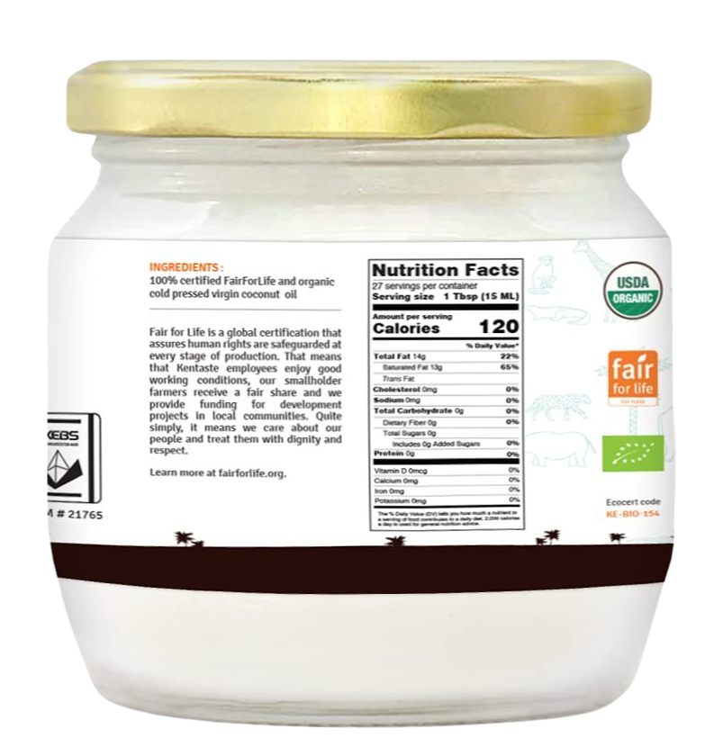 Kentaste Fair Trade Organic Virgin Coconut Oil – Martie