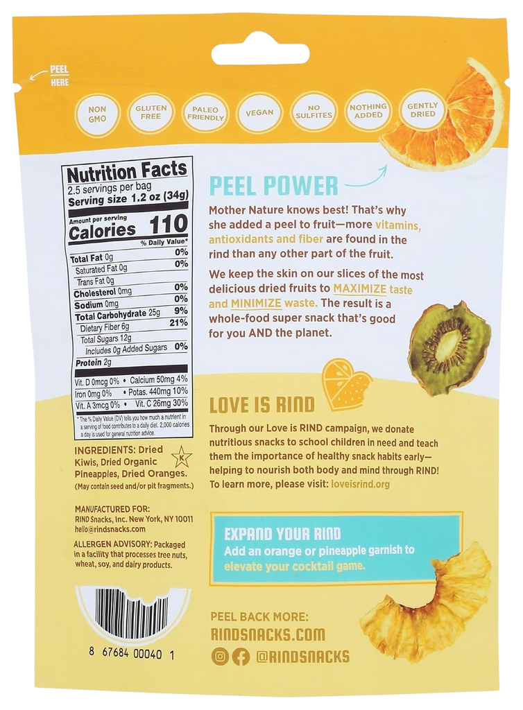 Rind Tropical Dried Fruit Blend – Martie