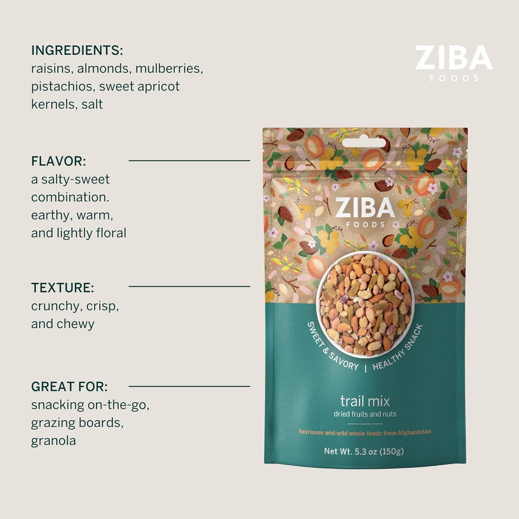 Ziba Foods Trail Mix Dried Fruits And Nuts – Martie