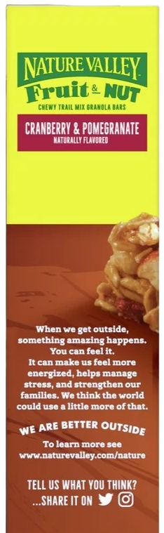 Nature Valley Cranberry & Pomegranate Trail Mix Chewy Granola Bar (6 CT ...