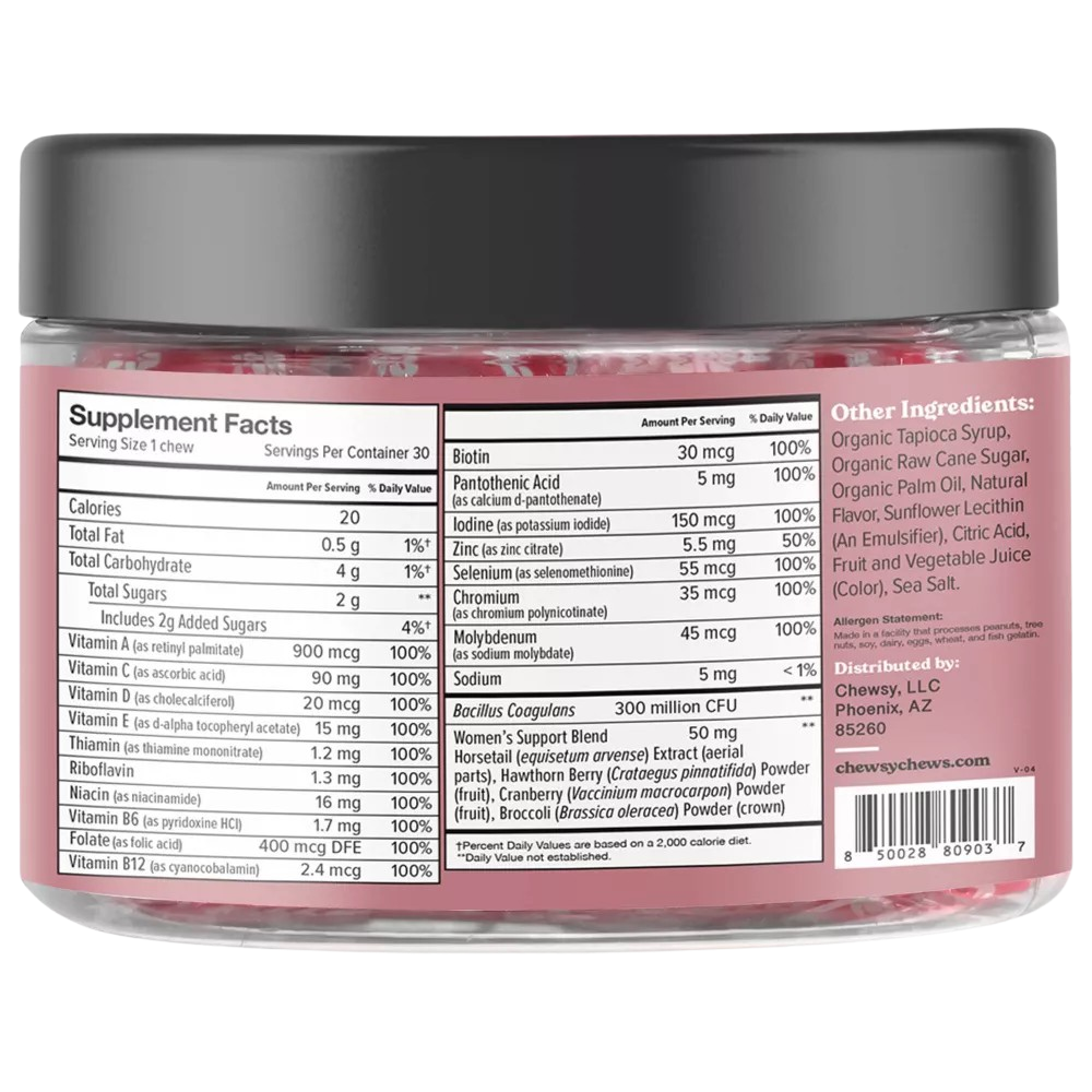 Chewsy Women's Multivitamin Chews, Immune & Energy Support – Martie