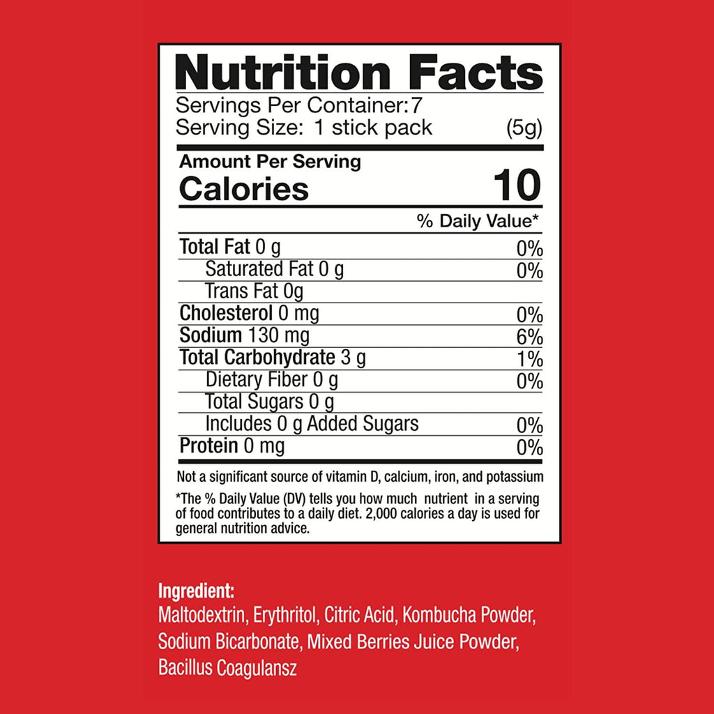 Feel Good Organic Superfoods Mixed Berry Kombucha (7 Packets) – Martie