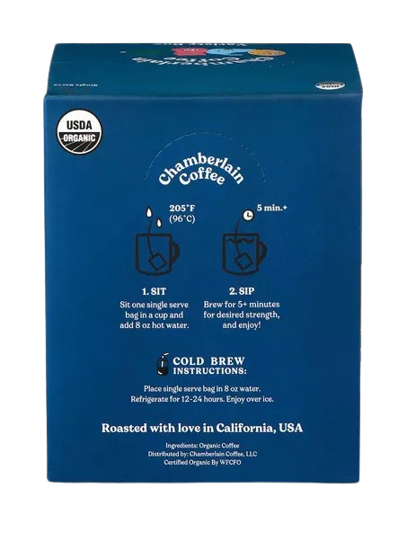 Chamberlain Coffee Variety Box Medium Dark Roast Steeped Single Coffee ...