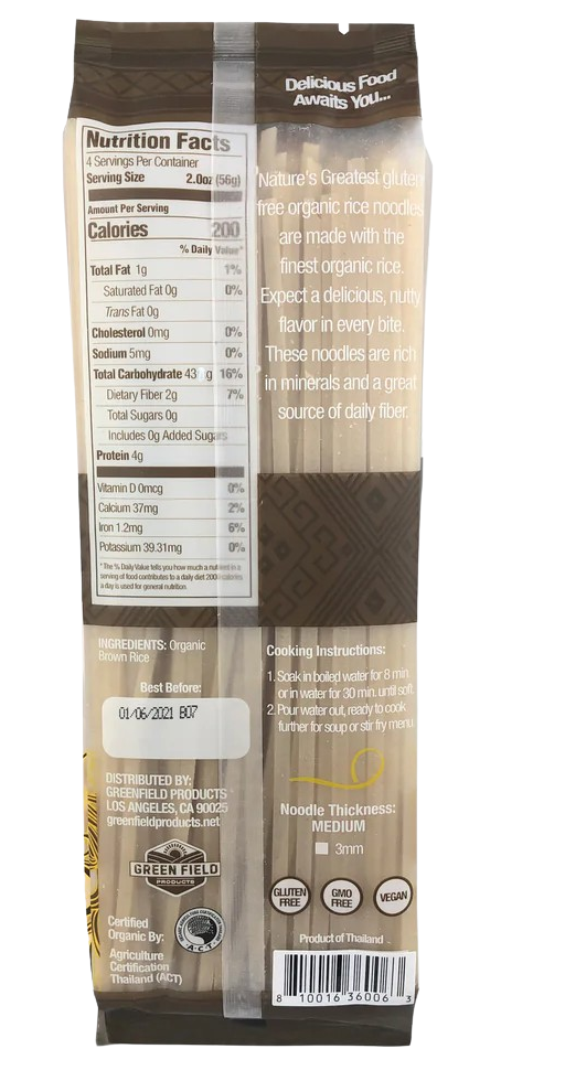 Nature's Greatest Foods Organic Brown Rice Noodle (2 Pack) – Martie