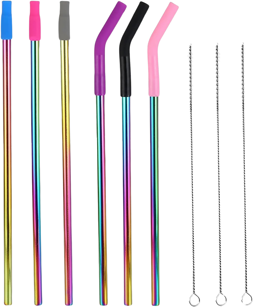 Iron Flask Reusable Straw Set - Stainless Steel, Rainbow – Martie