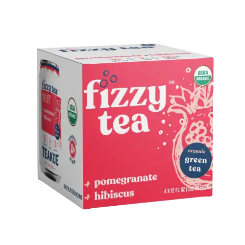 Teakoe Fizzy Tea - Pomegranate Hibiscus (4 Pack) – Martie