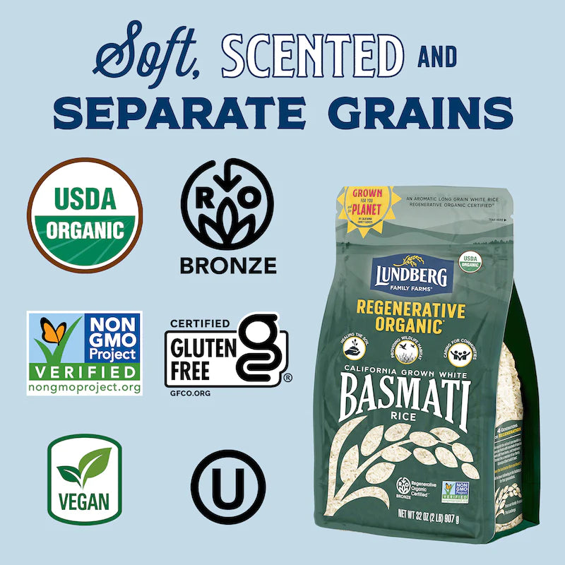 Lundberg Regenerative Organic White Basmati Rice – Martie