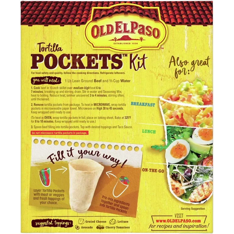 Old El Paso Tortilla Pockets Dinner Kit – Martie