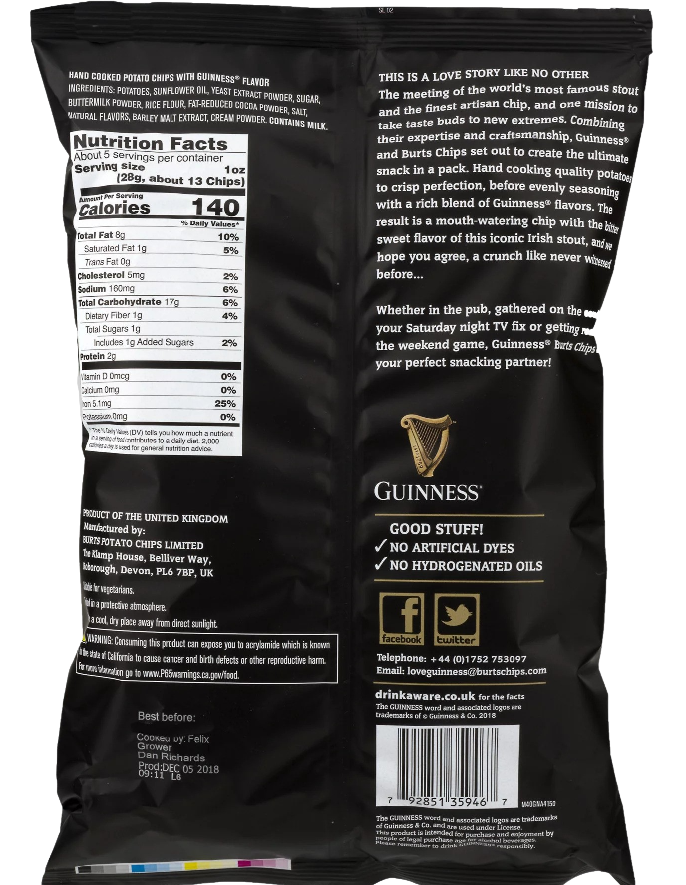 Burts Chips Guinness Flavored Potato Chips – Martie