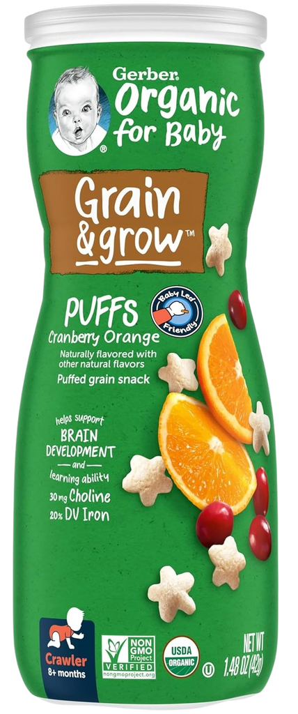 Gerber Organic Puffs - Cranberry Orange (6 Pack) – Martie
