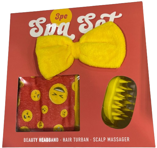 Bella Beauty 3 pc Spa Set with Beauty Headband, Hair Turban and Scalp ...