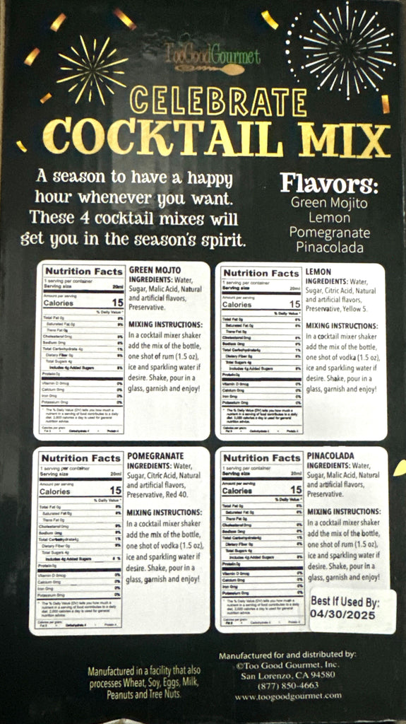 Too Good Gourmet New Year's Cocktail Mix Set – Martie