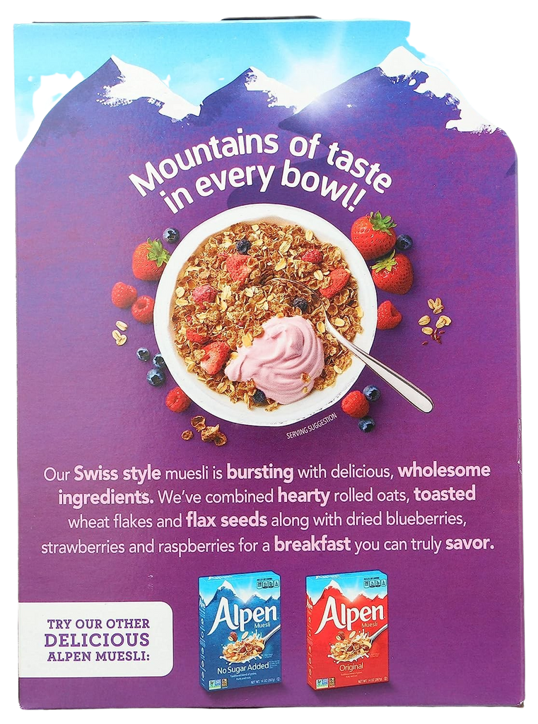 ALPEN Triple Berry Muesli Cereal – Martie