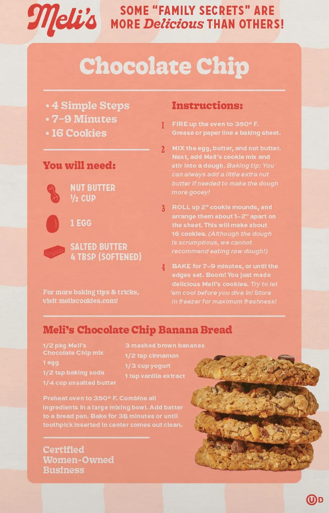 Melis Cookies Chocolate Chip Gluten Free Cookie Mix – Martie