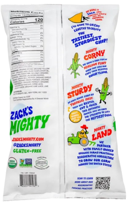 Zacks Mighty Organic Jalapeño Lime Tortilla Chips – Martie