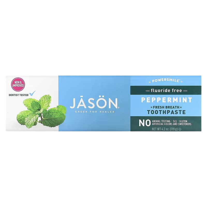 Jason PowerSmile Whitening Toothpaste Fluoride Free Peppermint – Martie