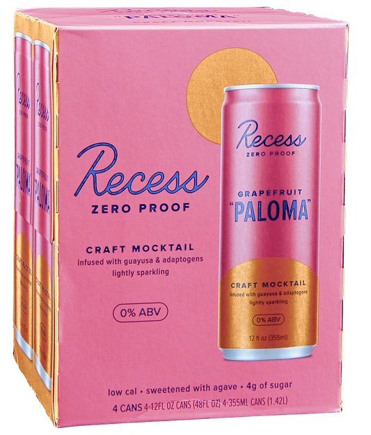 Recess Zero Proof Grapefruit Paloma Mocktail (4 Pack) – Martie