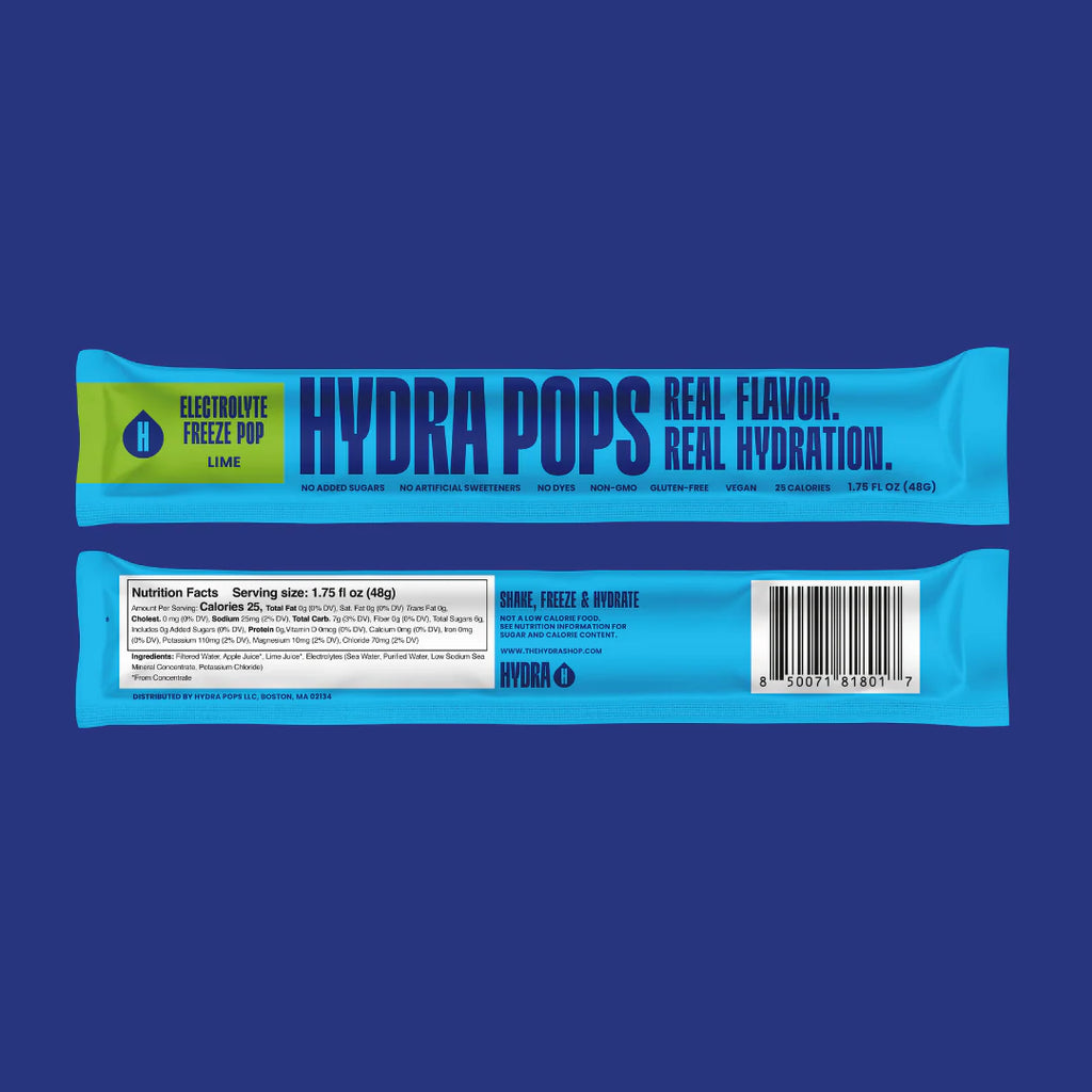 Hydra Hydration Hydra Pops Lime Electrolyte Freeze Pops (6 CT) – Martie