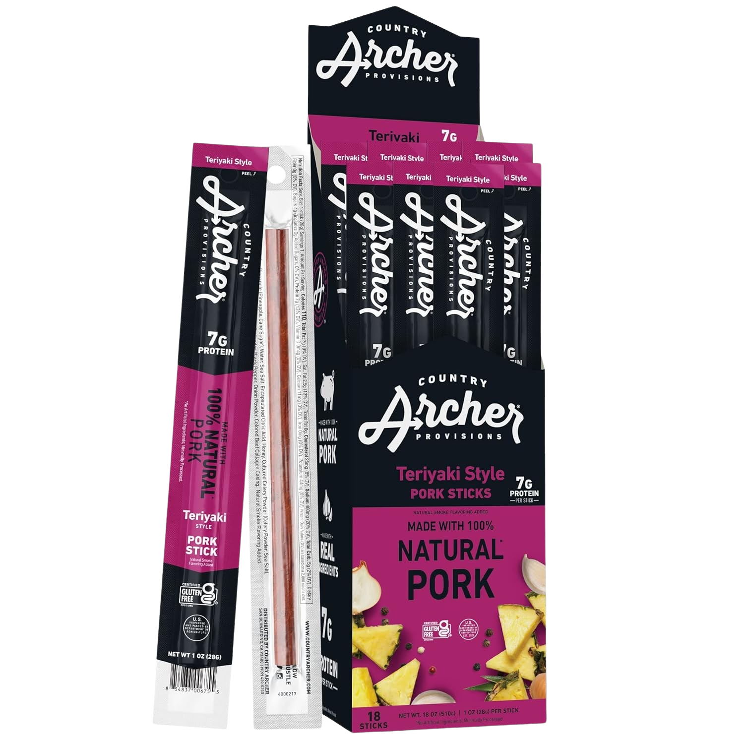Country Archer Pineapple Pork Meat Sticks (18 CT) – Martie
