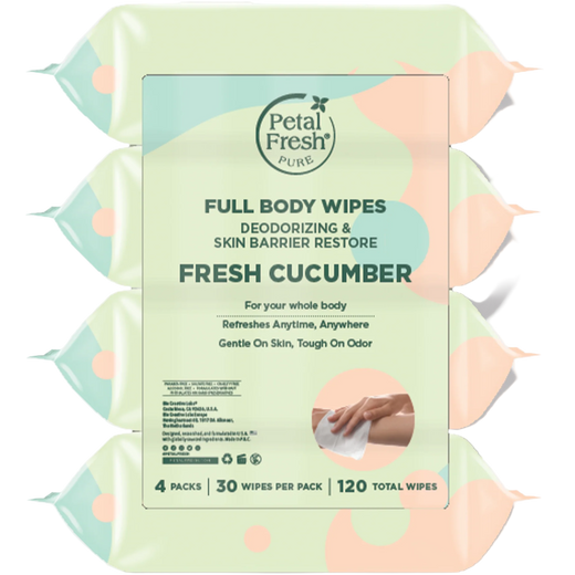 Fresh Cucumber Deodorizing & Restoring Full Body Wipes (4 Pack) – Martie