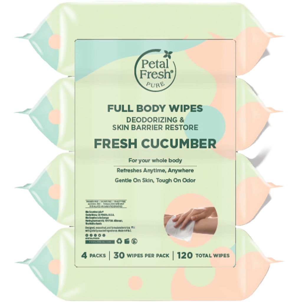 Fresh Cucumber Deodorizing & Restoring Full Body Wipes (4 Pack) – Martie