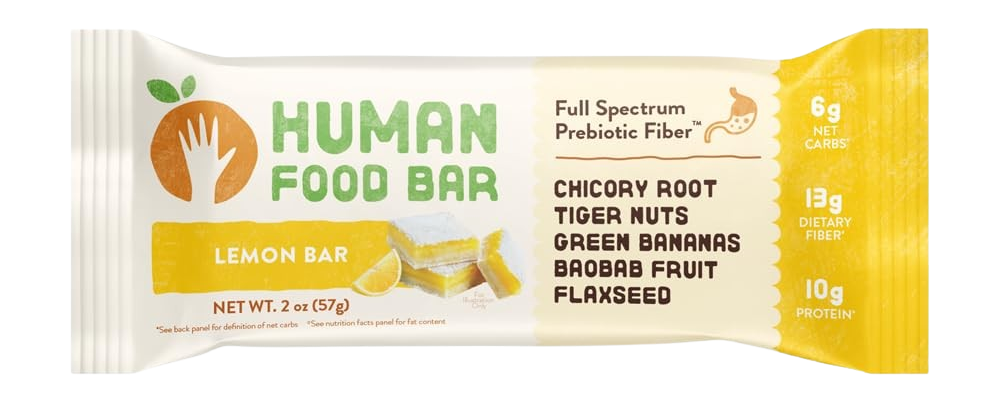 Human Food Bar Lemon Bar Nutrition Bar (12 Pack) – Martie