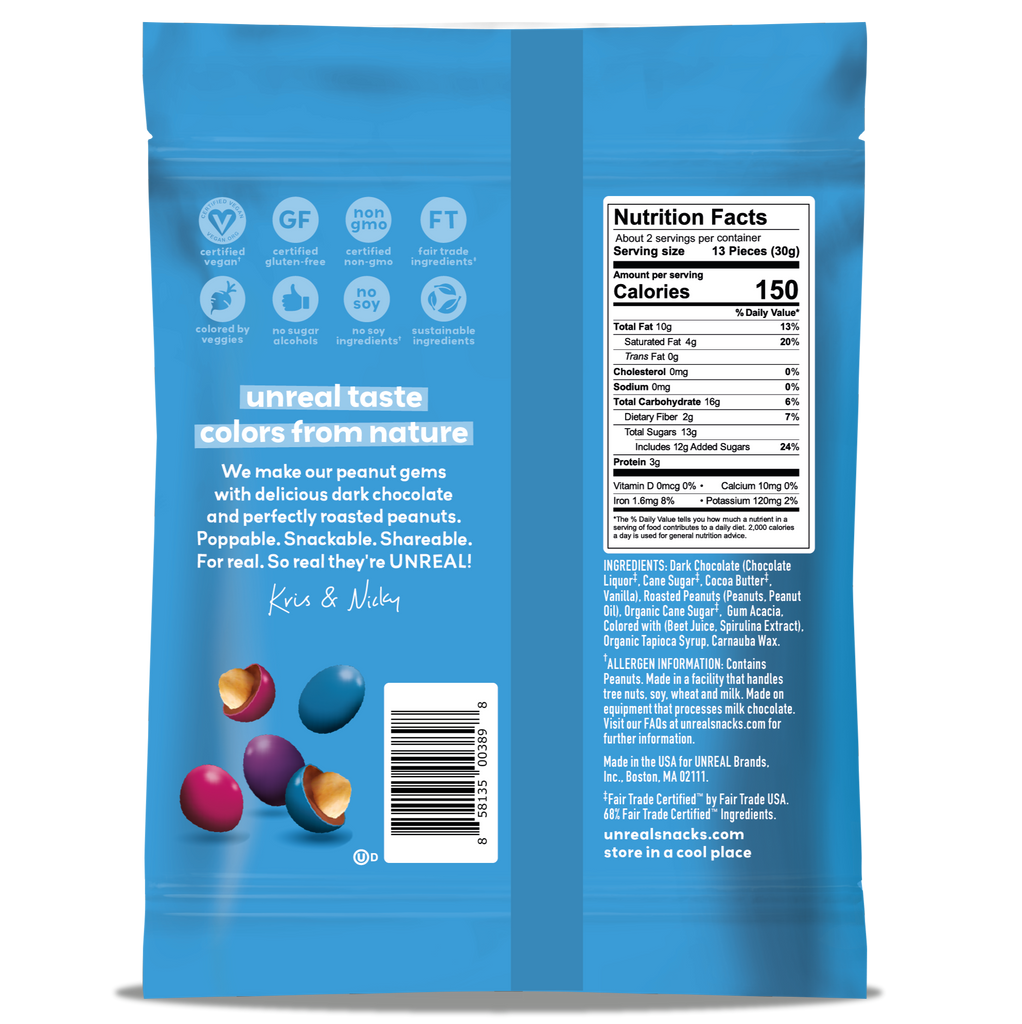 Unreal Dark Chocolate Peanut Gems (9 CT) – Martie