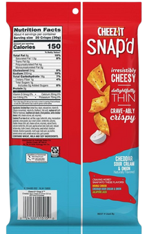 Cheez-It Snap'd Cheddar Sour Cream & Onion Cheesy Baked Snacks – Martie