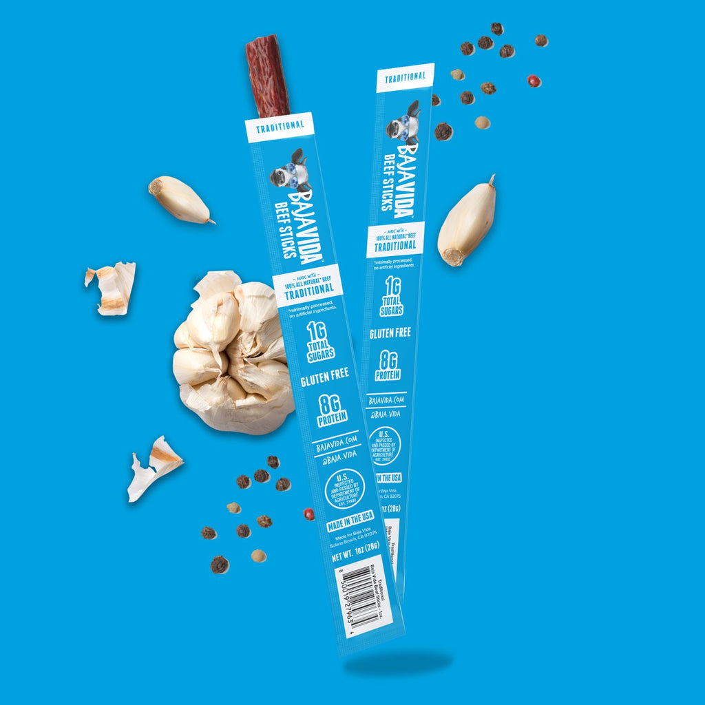 Baja Vida 100% All-Natural Beef Sticks - Traditional (16 Sticks) – Martie