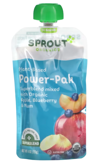 Sprout Plum, Apple & Blueberry Superfruit Organic Toddler Puree – Martie
