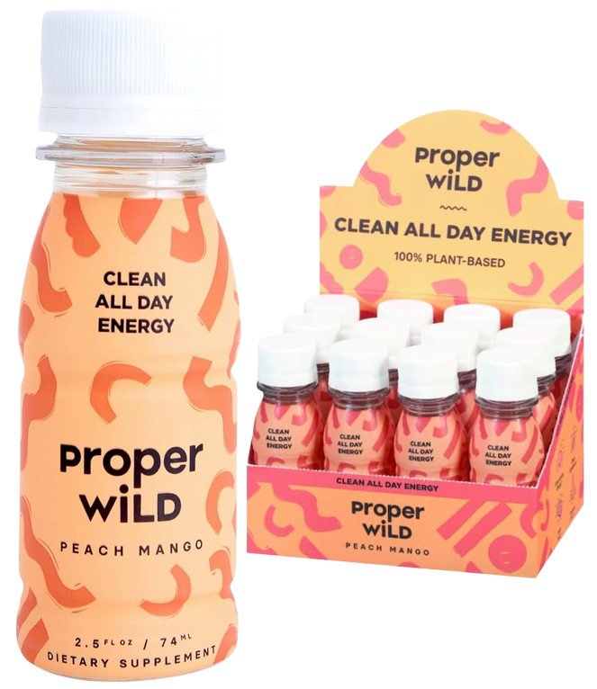 Proper Wild Clean All Day Energy Shots - Peach Mango (12 Pack) – Martie
