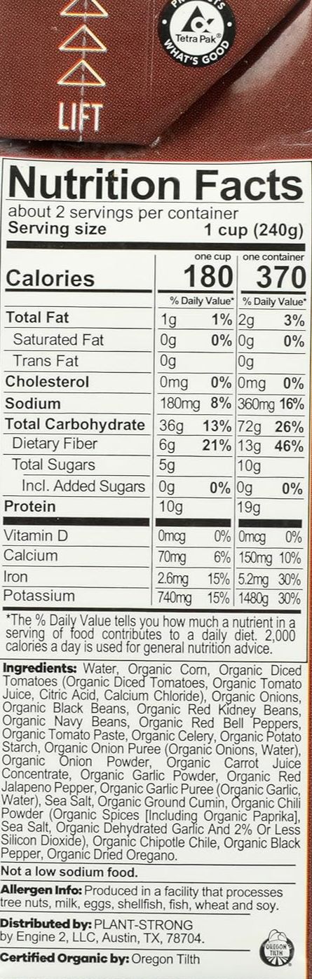 Plantstrong Organic Engine 2 Firehouse Chili Broth – Martie