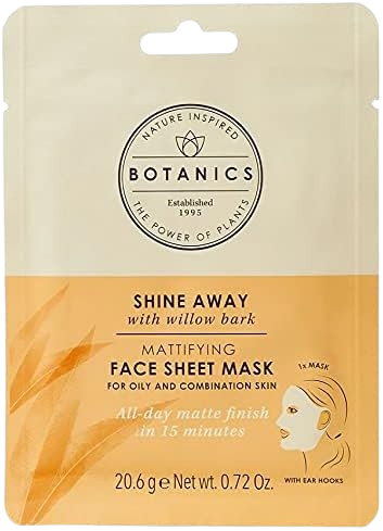 Botanics Shine Away with Willow Bark - Mattifying Face Sheet Mask – Martie