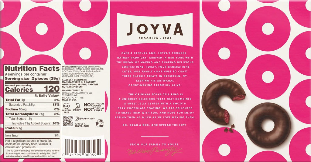 Joyva Chocolate Covered Raspberry Ring Jells – Martie