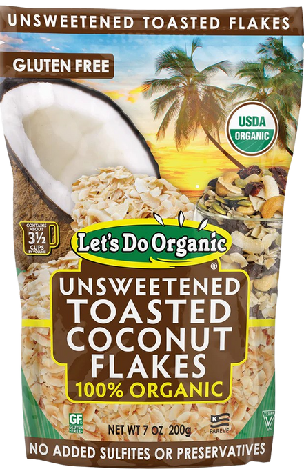 Let's Do Organic Organic Unsweetened Toasted Coconut Flakes – Martie